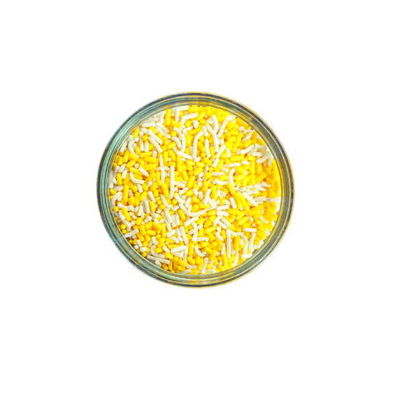 Yellow and White Sprinkles (3 oz) – Bake-In-Cup